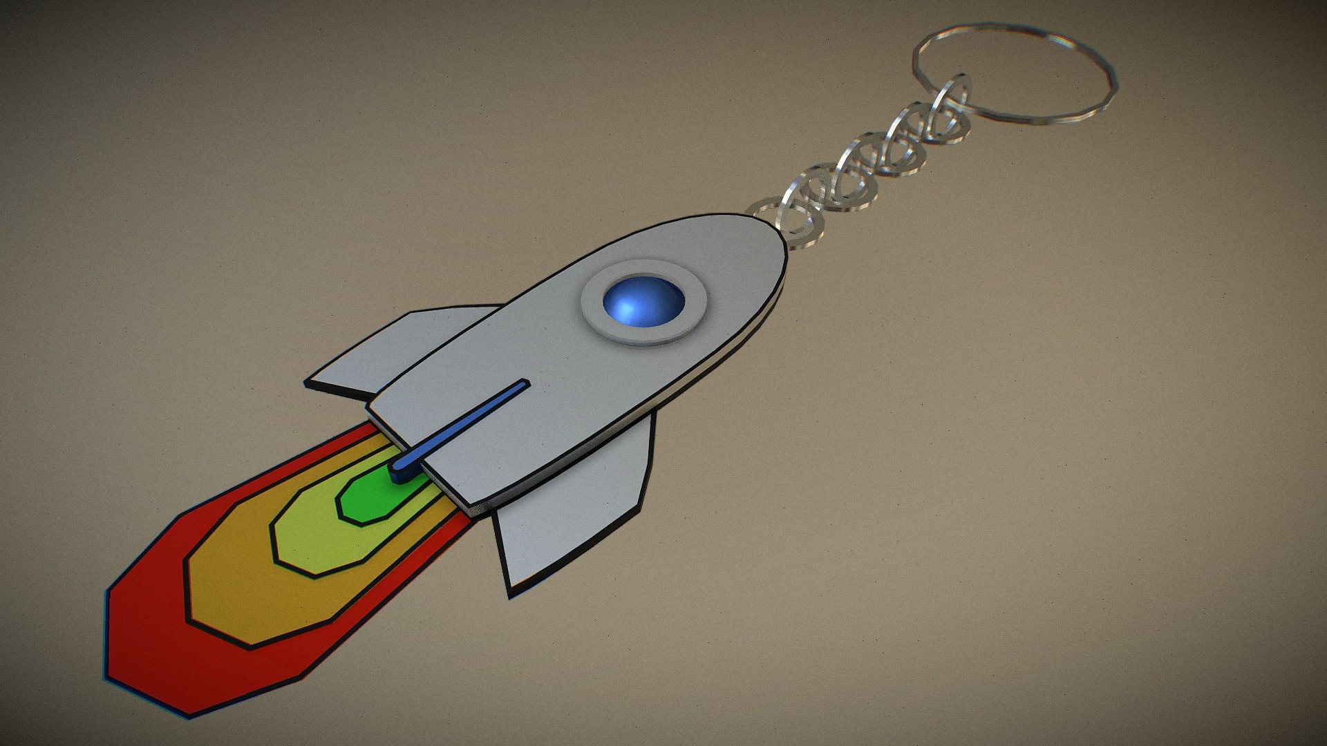 Keychain Rocket - Download Free 3D model by Incg5764 [c94c1fc] - Sketchfab