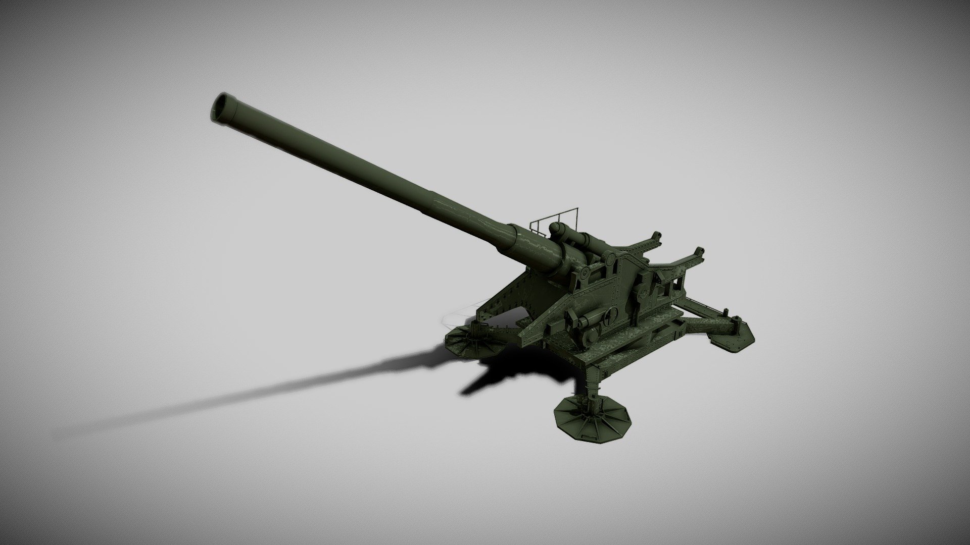 210-mm cannon Br-17 (210-мм пушка Бр-17) - 3D model by AkSdev [c94d55c ...
