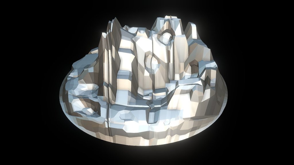Low Poly Mountain Top (version 4) - 3D model by mhulse [c94d6de ...