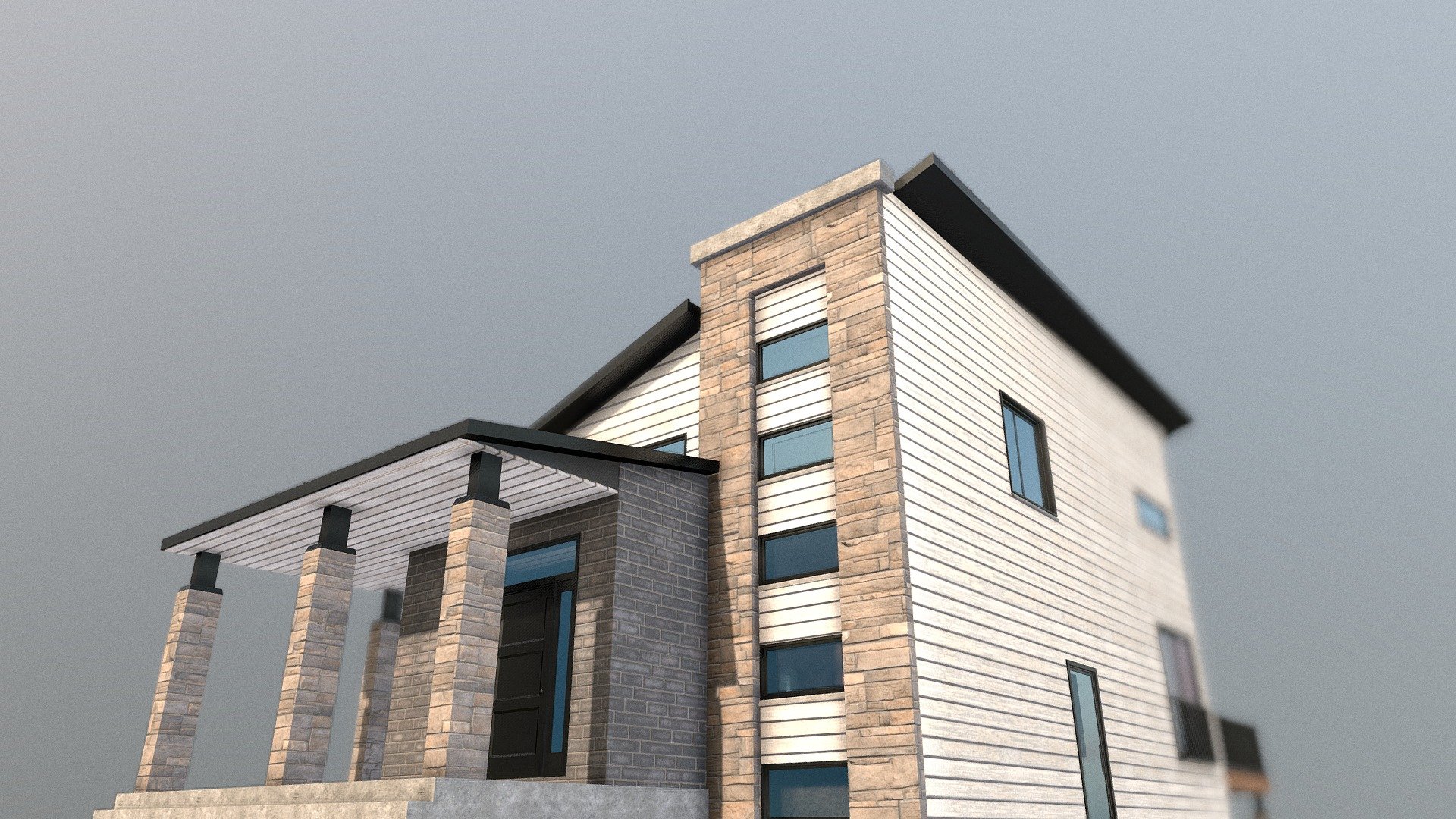Modern House (exterior) - Download Free 3D model by JB3D (@taz83 ...