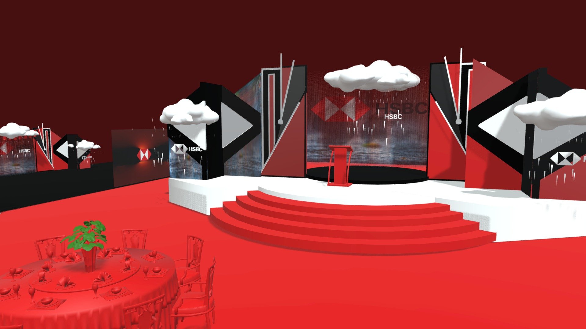 HSBC Monsoon Event - 3D model by Jewel (@enterstudio) [c953c8b] - Sketchfab