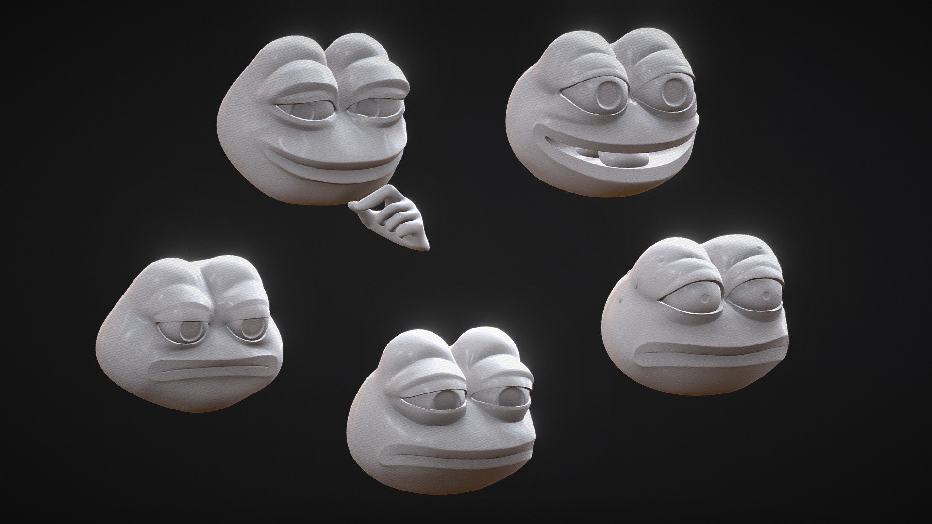 Assorted Pepe Collection - 3D printing - Buy Royalty Free 3D model by ...