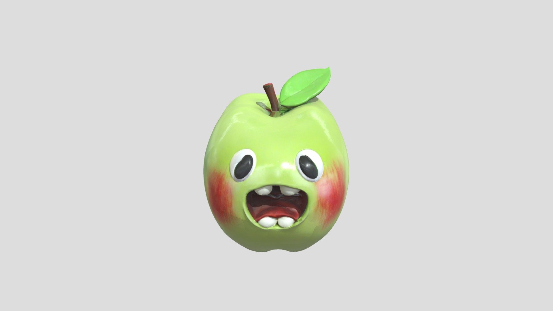 pomme cartoon - 3D model by lefauxmohpro [c9578e1] - Sketchfab