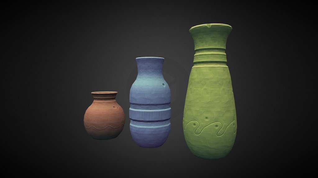 Pots - 3D model by soidev [c959915] - Sketchfab