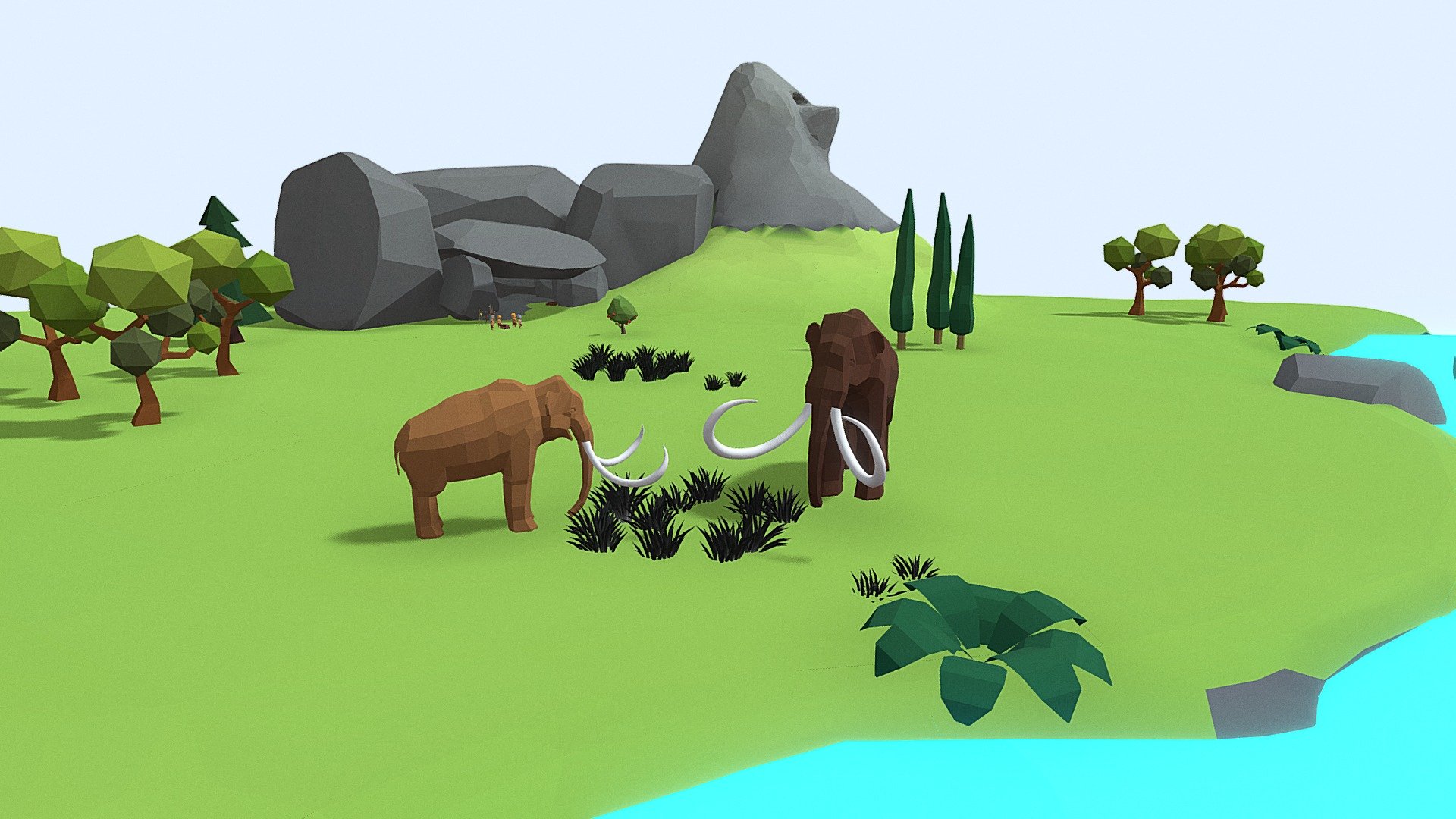Floating_Island and assets low poly - 3D model by Jordi4444 [c95a3d0 ...