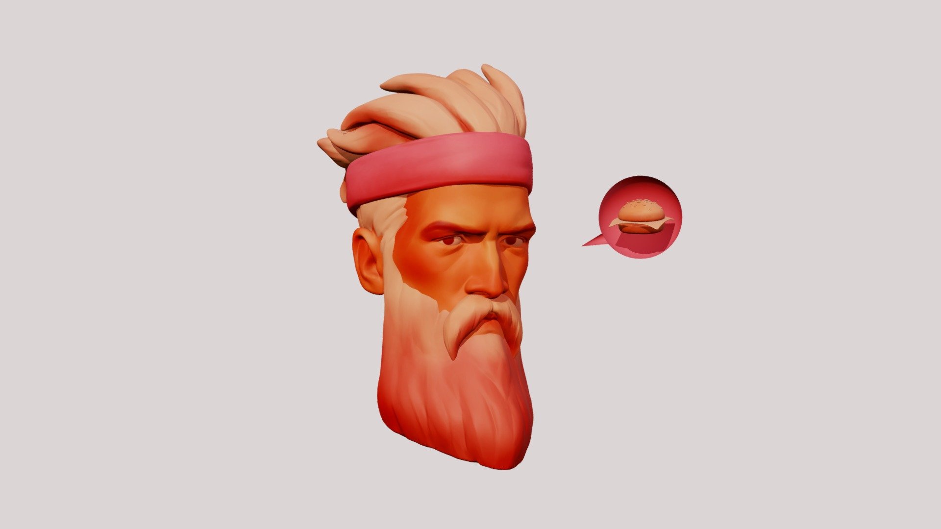 Bearded Head - 3D model by Truneps [c95a8ae] - Sketchfab