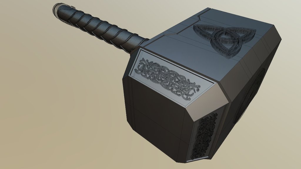 Thor Hammer - 3D model by Ivan Reyes (@ire_HLM) [c95f1e9] - Sketchfab
