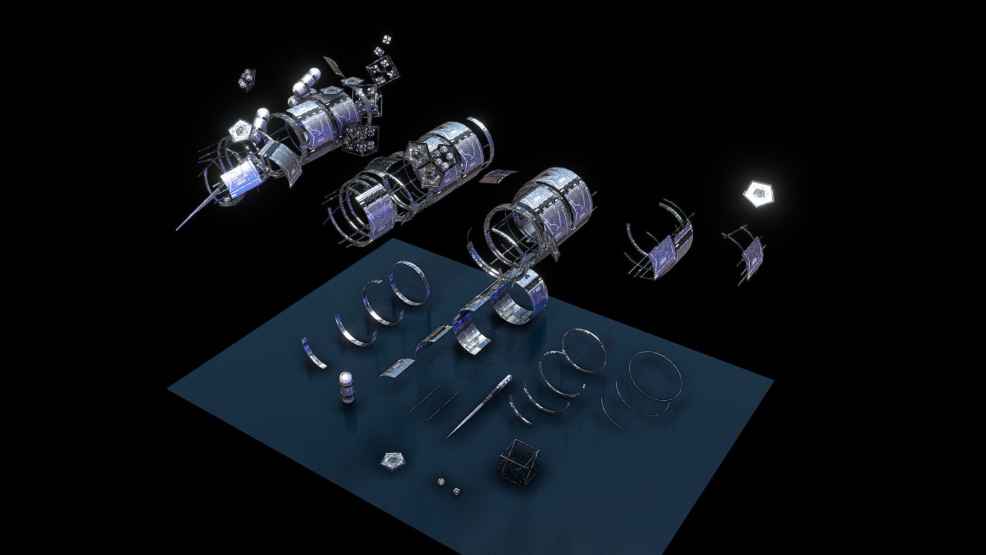 SpaceShips Junk Yard ASSET (part1) - Download Free 3D model by ...