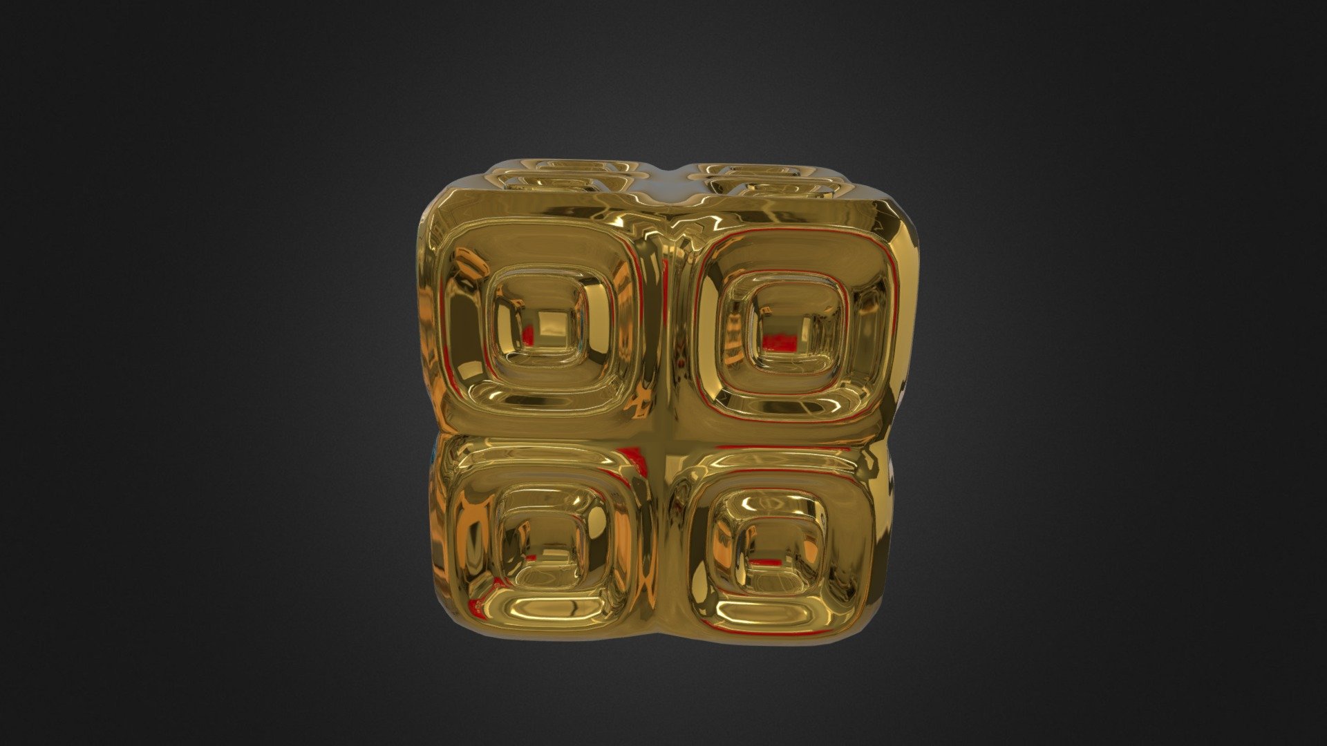 Unique gold cube - Download Free 3D model by R3.Mkz [c9642bb] - Sketchfab