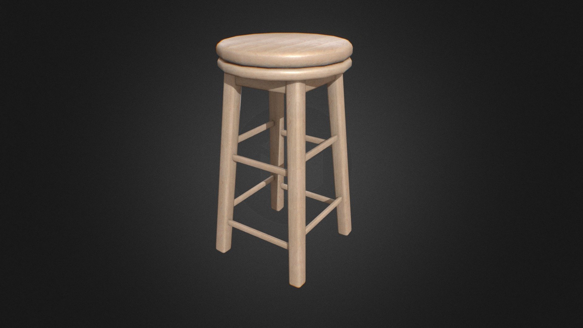 Simple Wood Stool - Download Free 3D model by Blender3D [c965728 ...