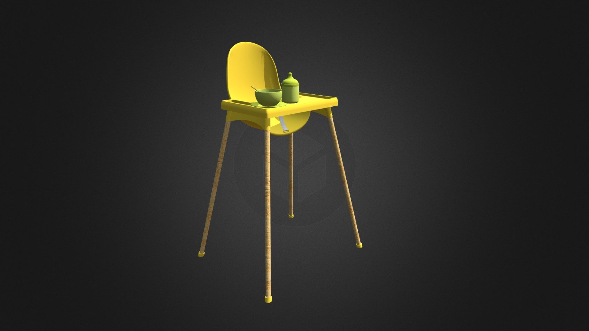 Baby Chair - Buy Royalty Free 3D model by cgaxis [c969cef] - Sketchfab ...