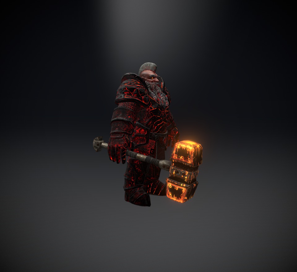 Dwarf with Hammer - 3D model by Hroft [c96ac6a] - Sketchfab