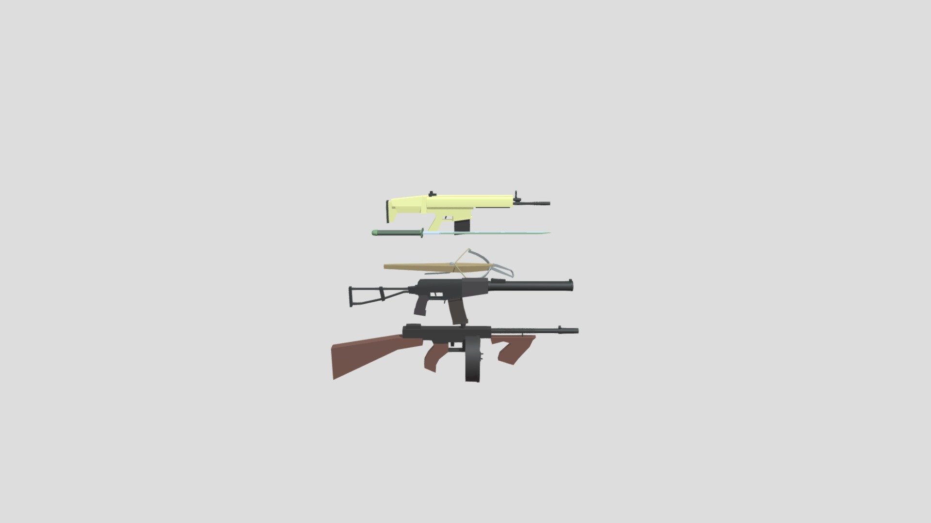 Weapon's In Color - Download Free 3D model by giovannispazio [c96d2dc ...