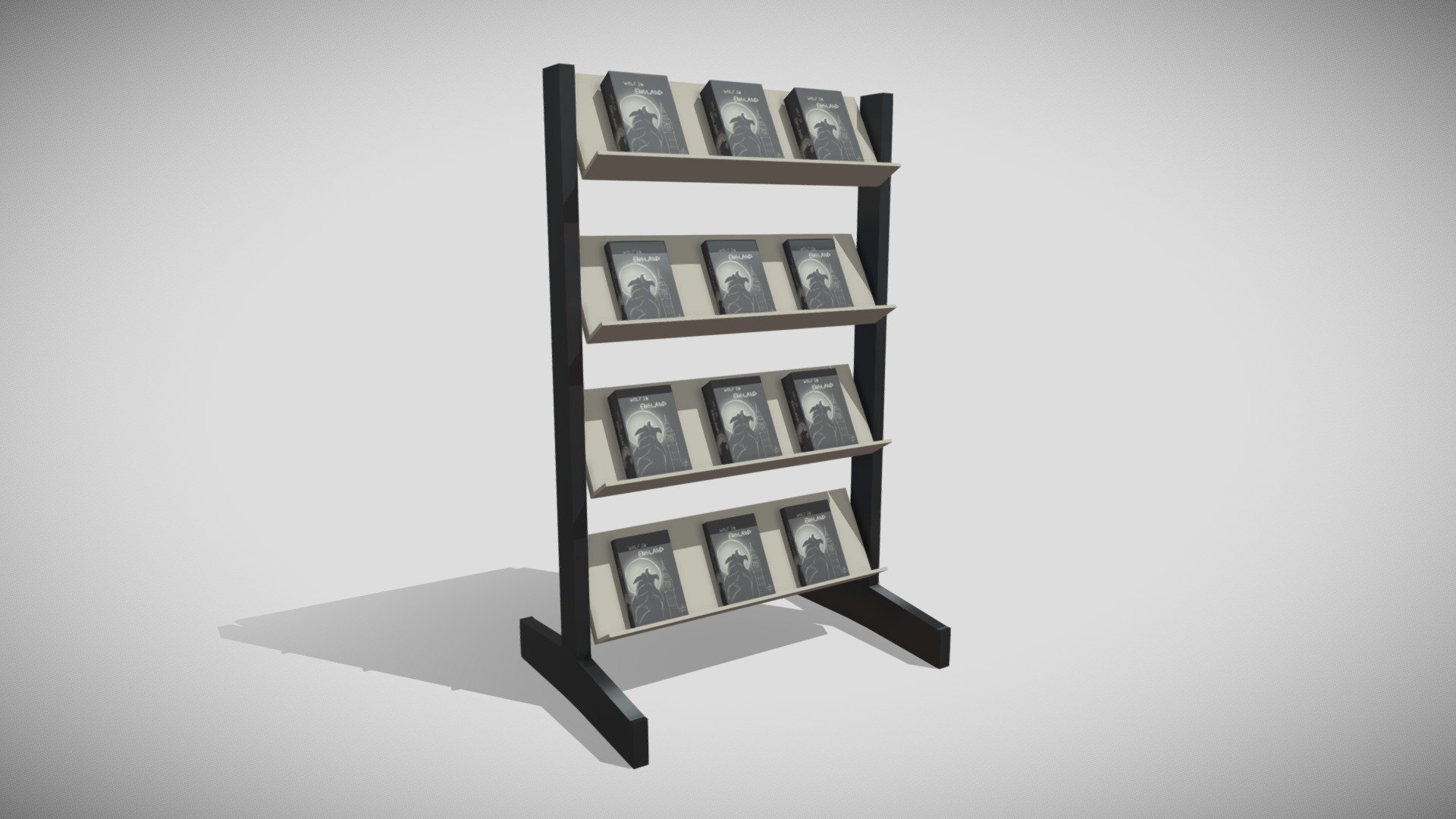Book Display with Books - 3D model by Bec (@rebecca.kerr) [c96dd21 ...