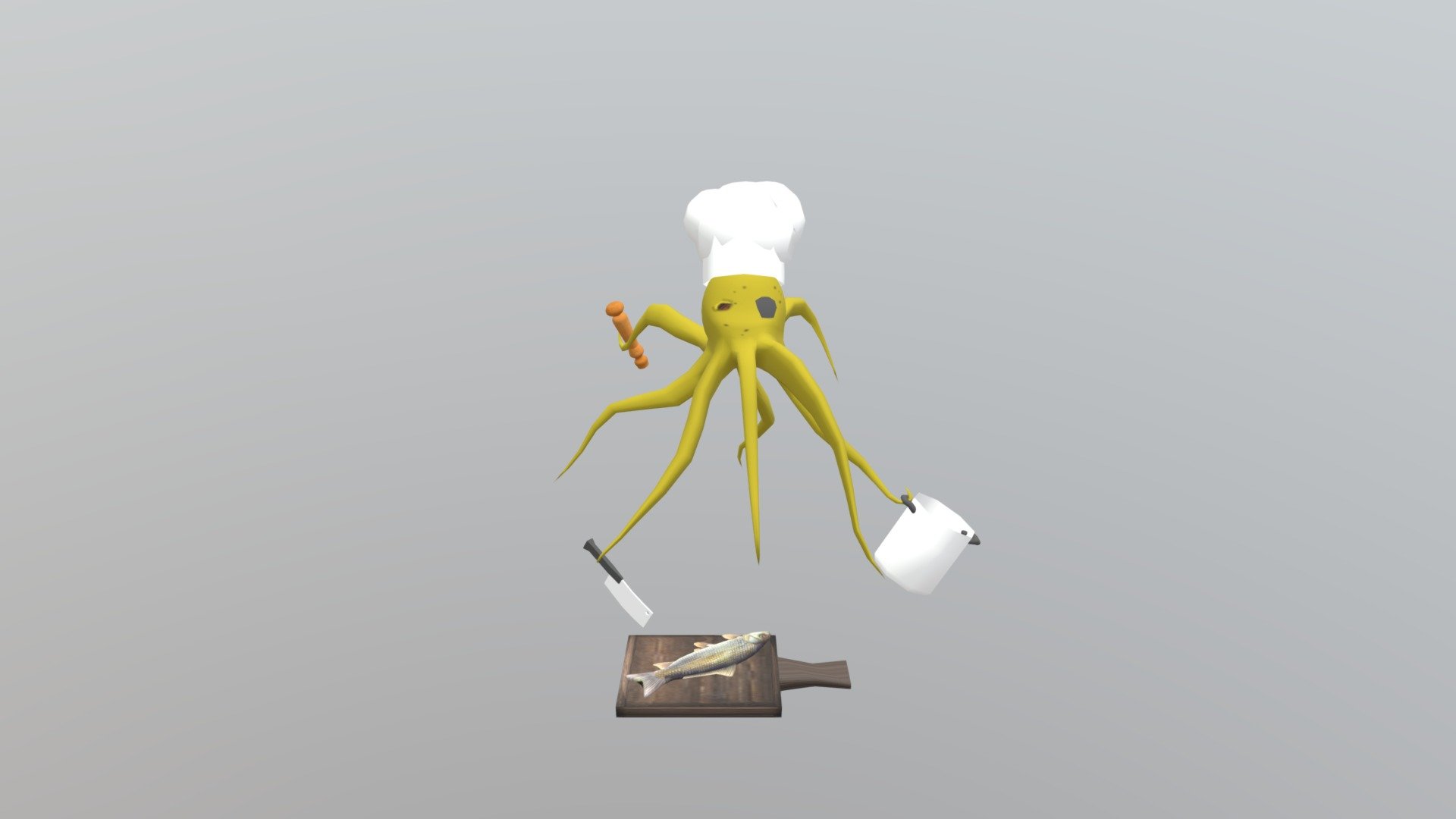 COOK OCTOPUS - 3D model by victoriagomeb [c971823] - Sketchfab
