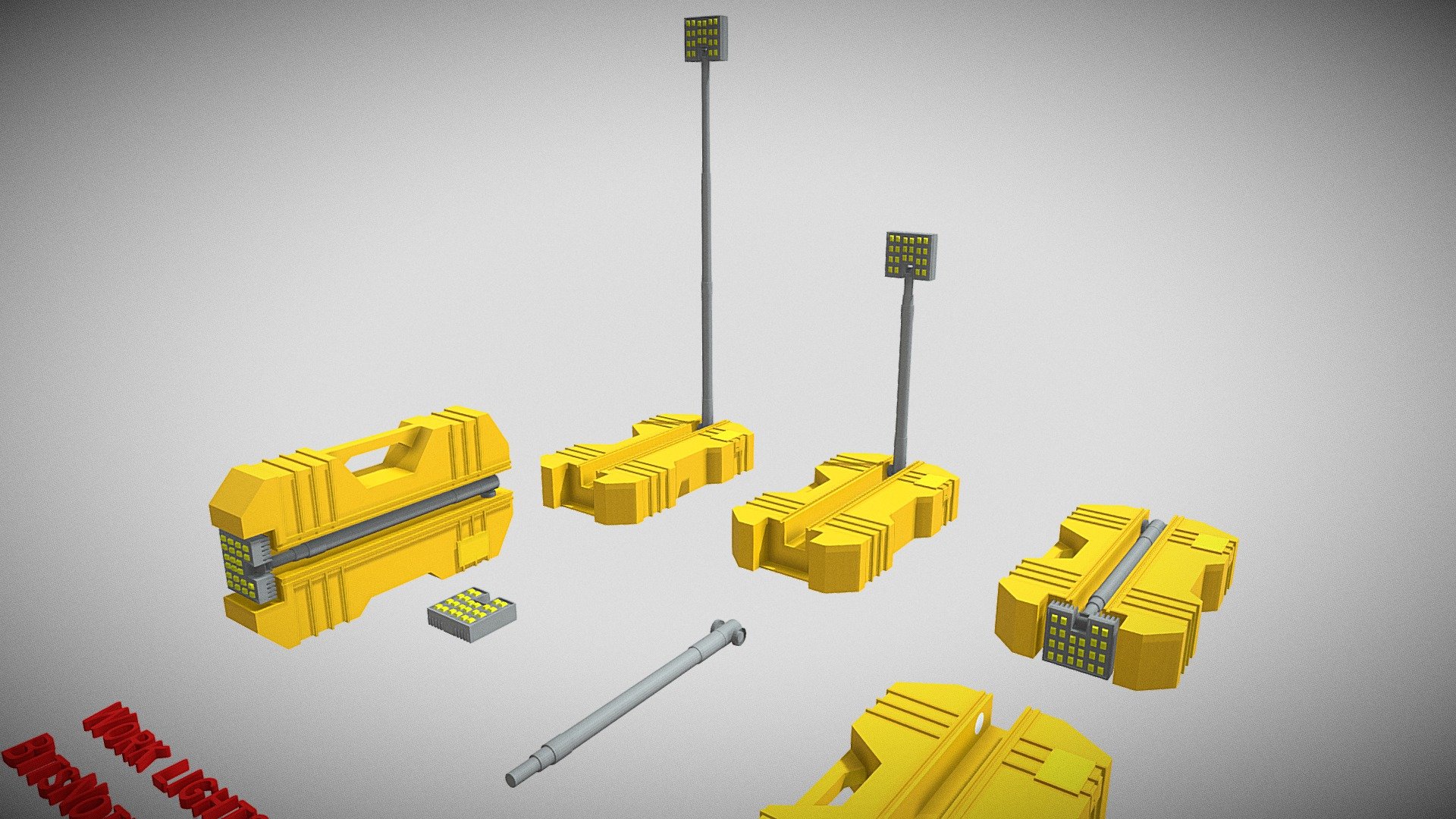 便携工作灯-Portable work light - Download Free 3D model by MrdT (@mrdt.club ...
