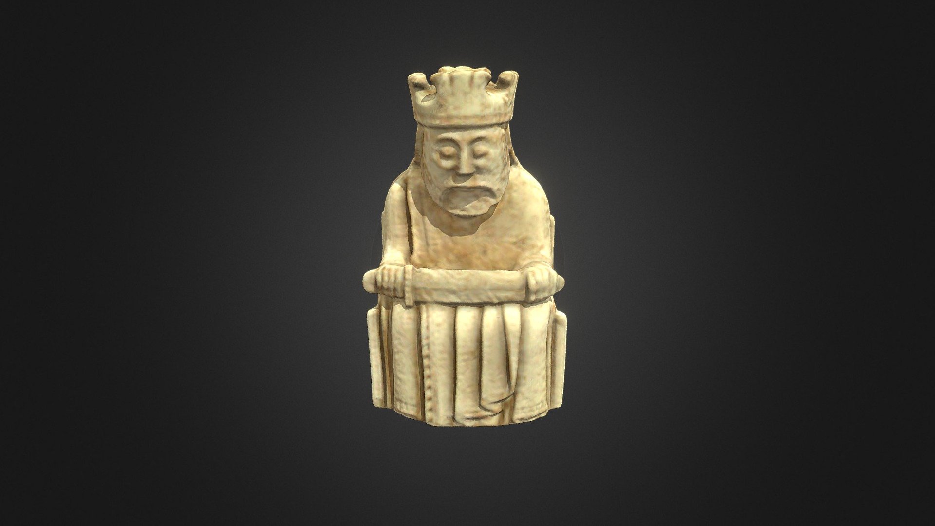 Lewis Chessmen King. National Museum of Scotland - 3D model by Atreydes ...