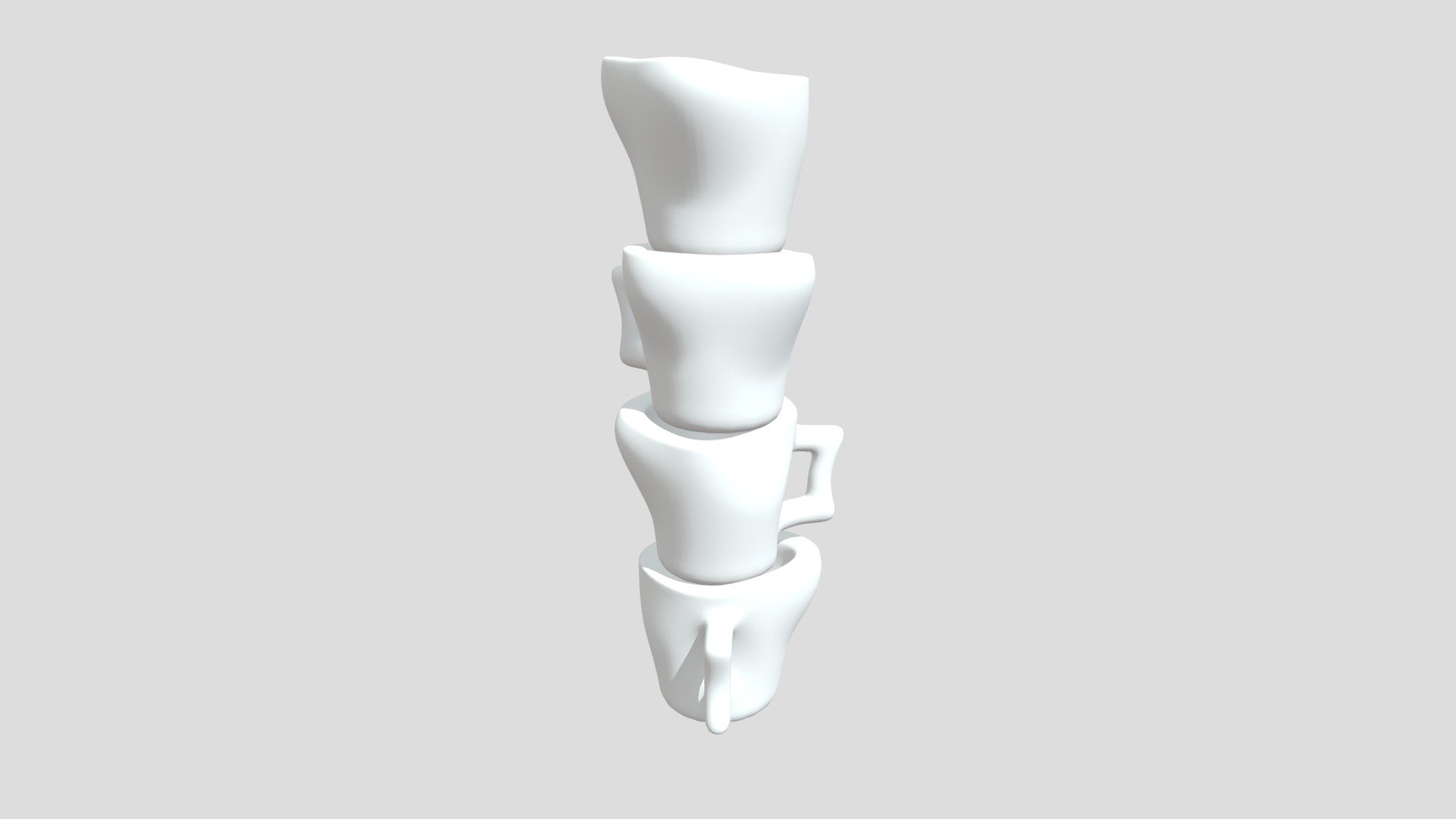 Cup Tower - 3D model by thisisjacobriddle [c97a8b8] - Sketchfab