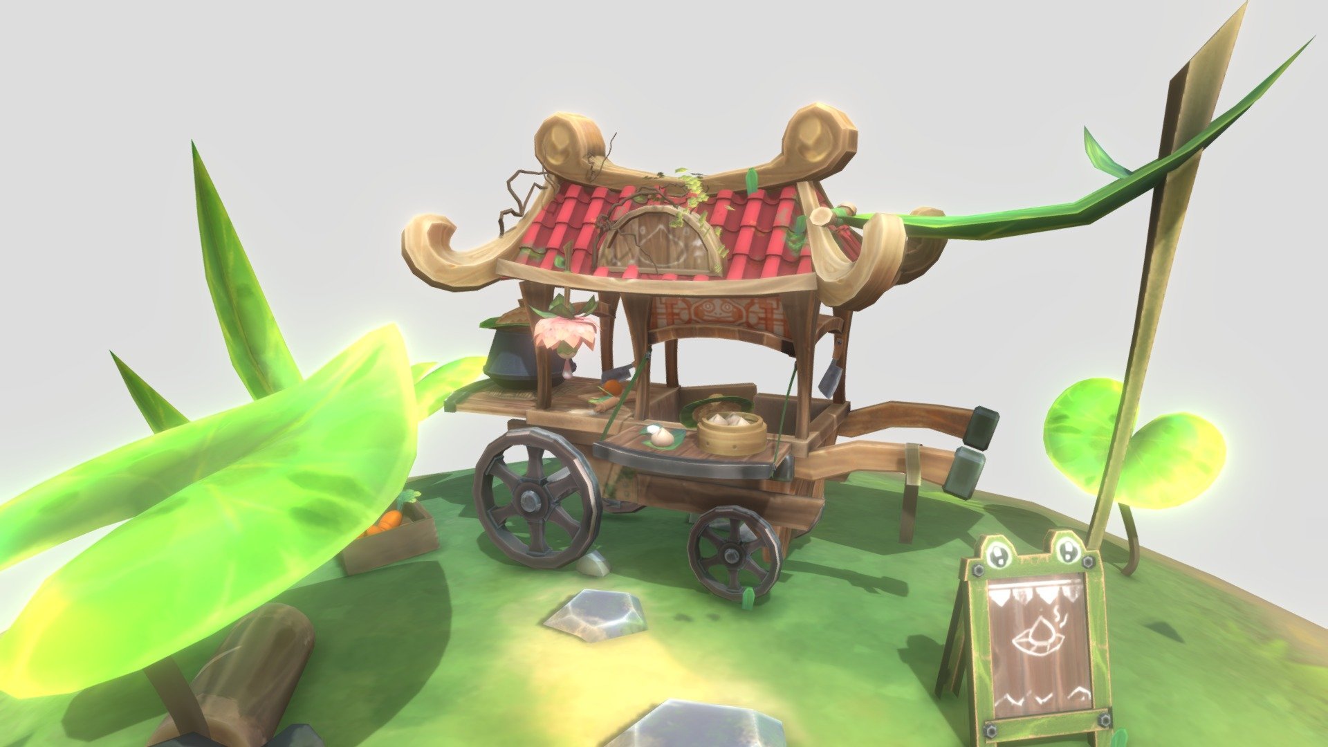 Frog wagon - 3D model by foolycooly [c97c90a] - Sketchfab