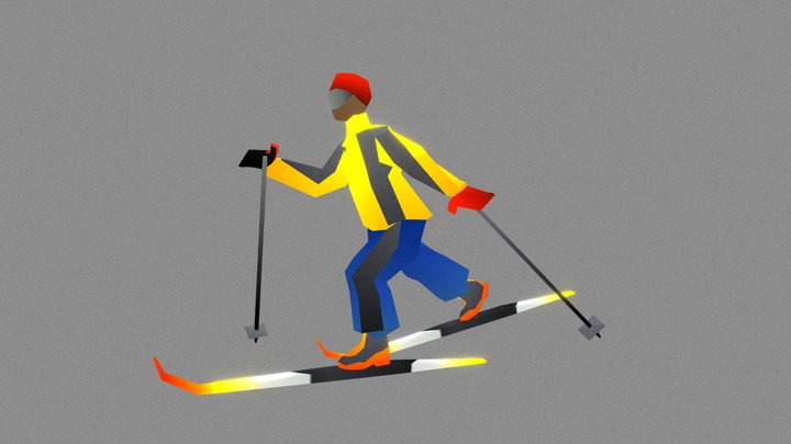 Skier 3D models - Sketchfab