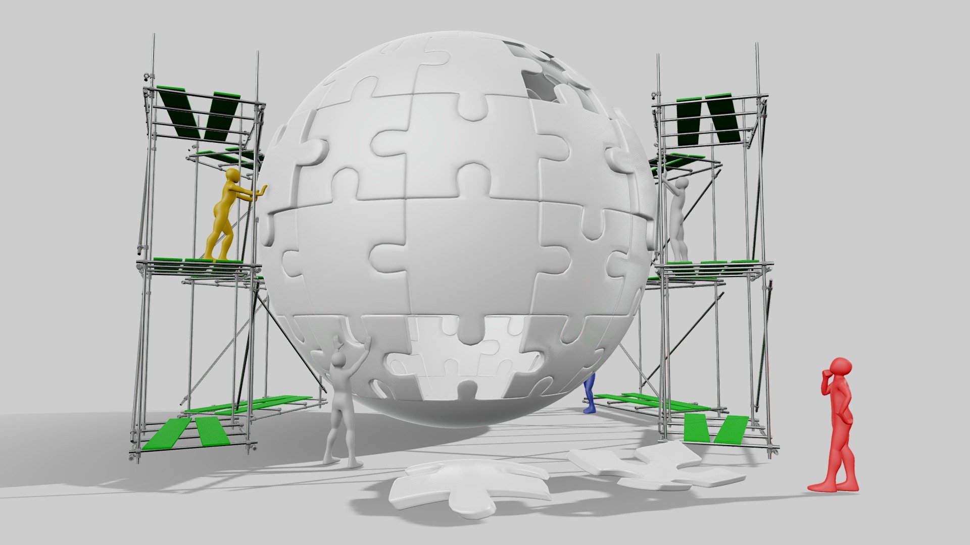 Building the world Puzzle - Buy Royalty Free 3D model by Giimann ...