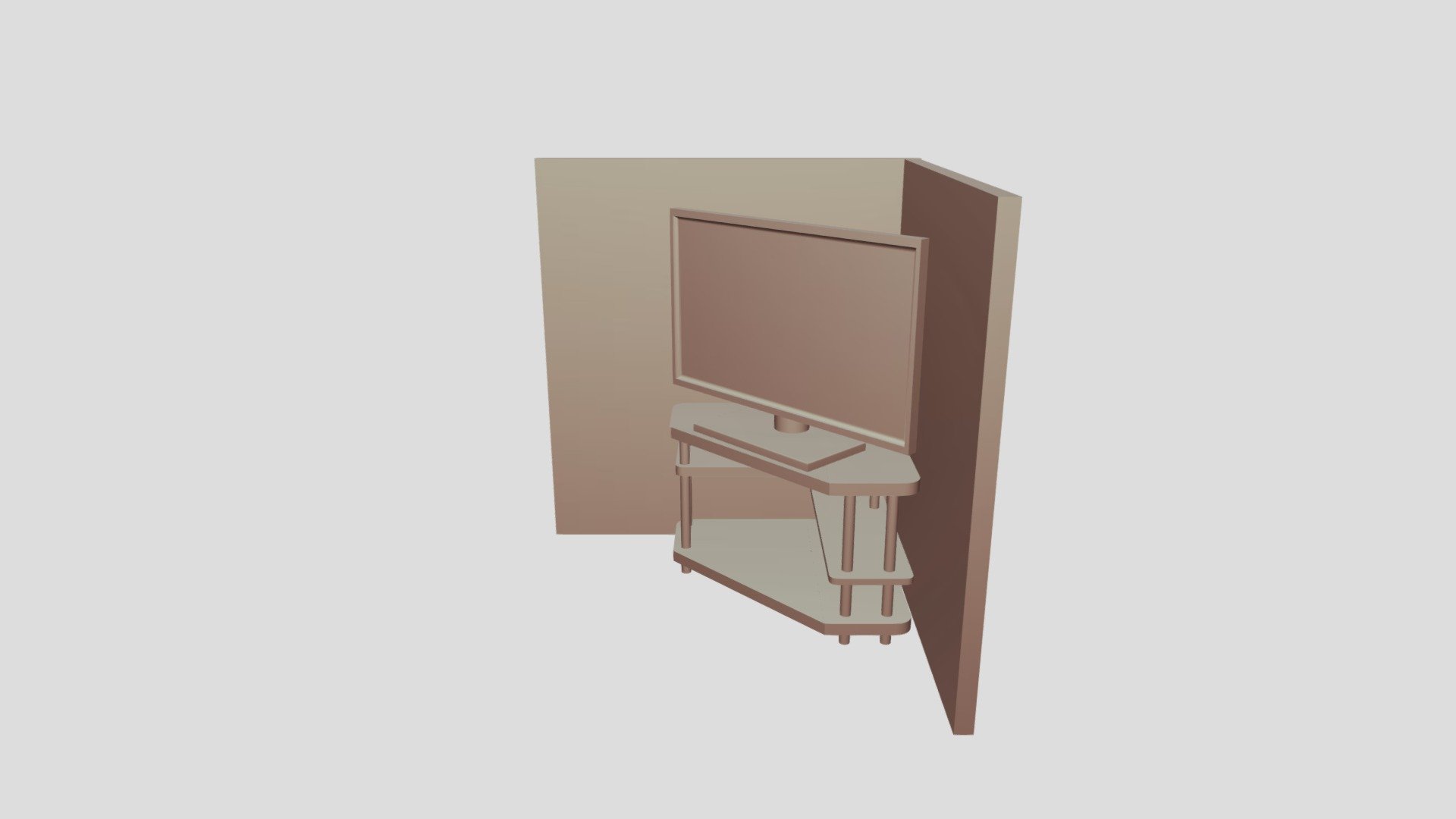 TV Corner - Download Free 3D model by steveschaeper [c9877b8] - Sketchfab