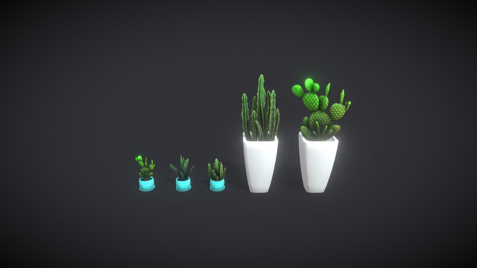 Cactus Pack - Buy Royalty Free 3D model by StellarX [c989f53 ...