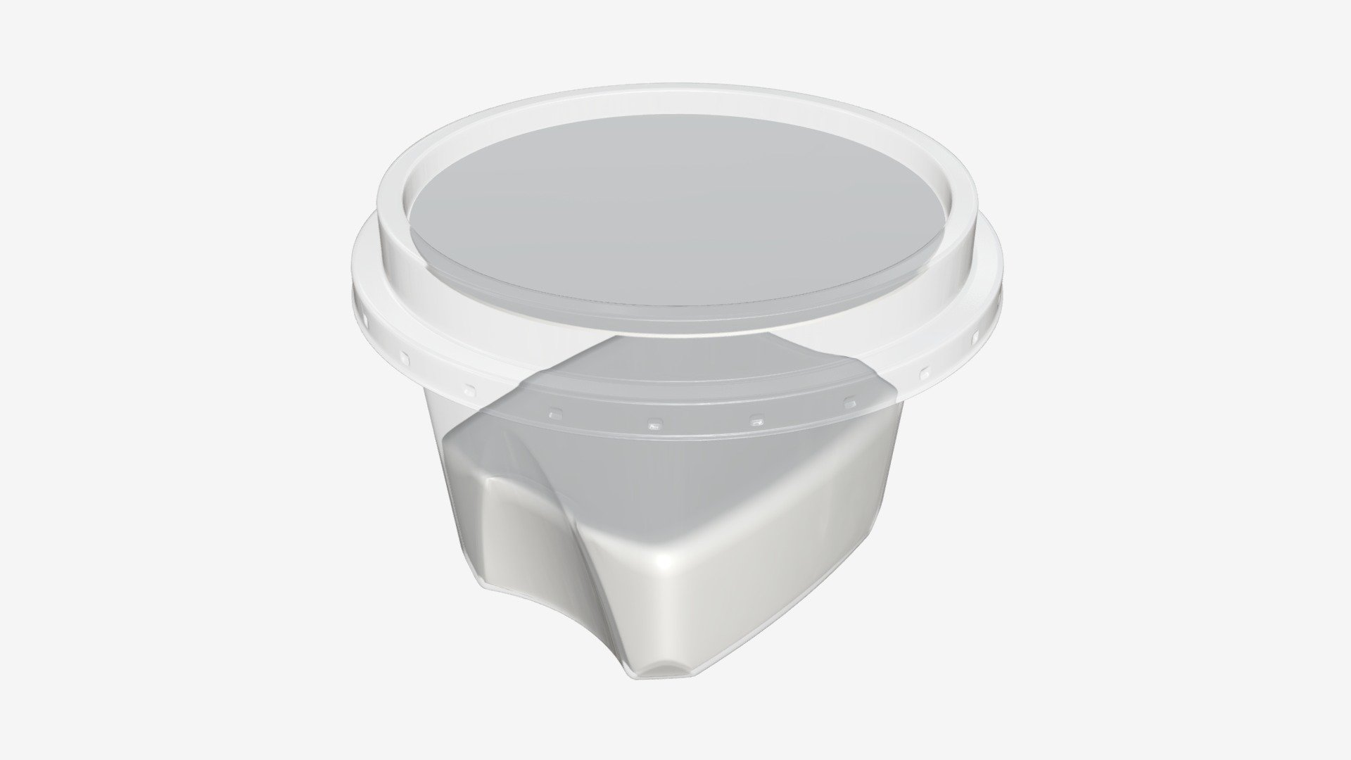 Yoghurt plastic box with label - Buy Royalty Free 3D model by HQ3DMOD ...
