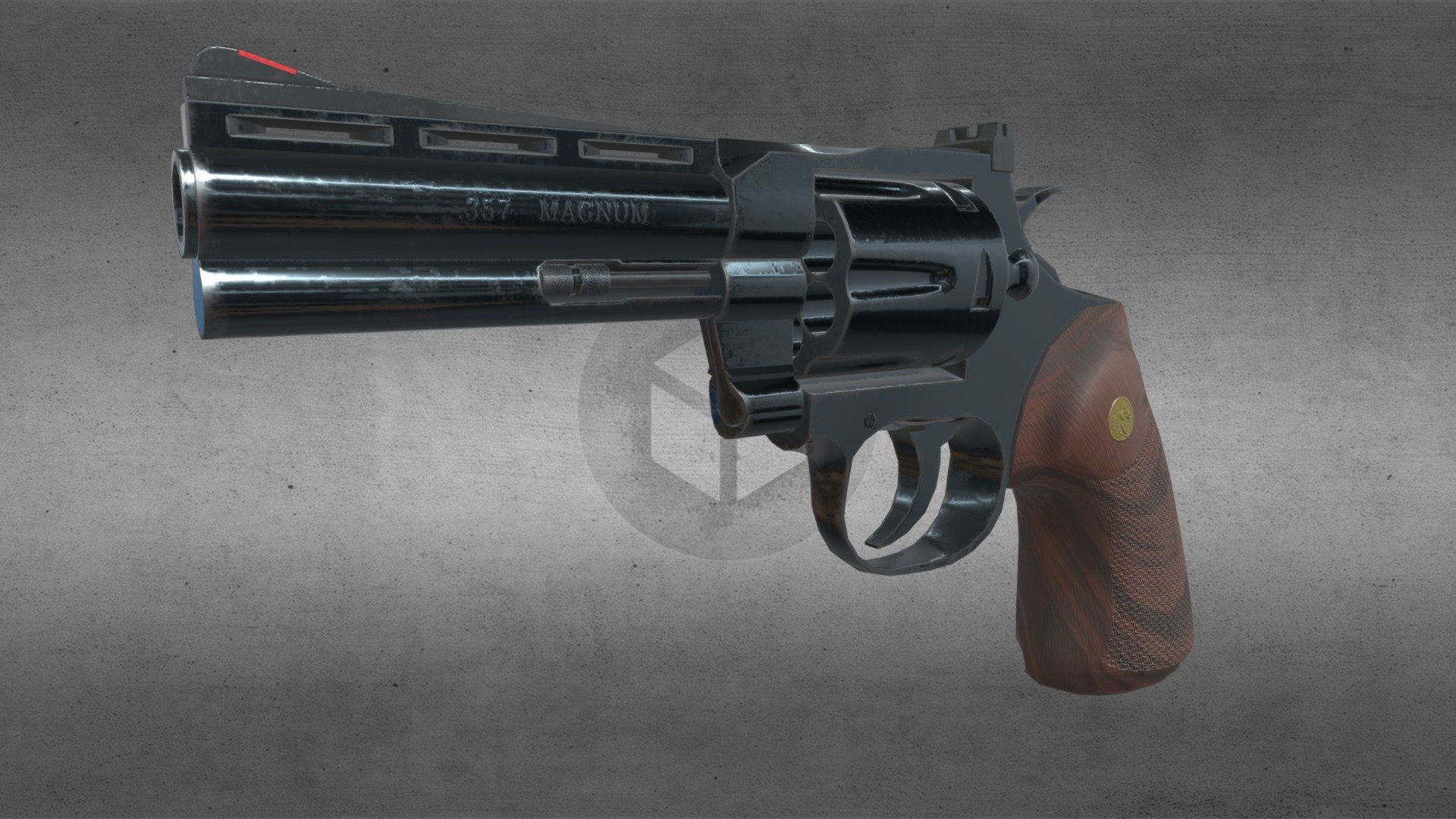 Worn out Revolver - 3D model by Wasabi (@Inked_Wasabi) [c99d289 ...