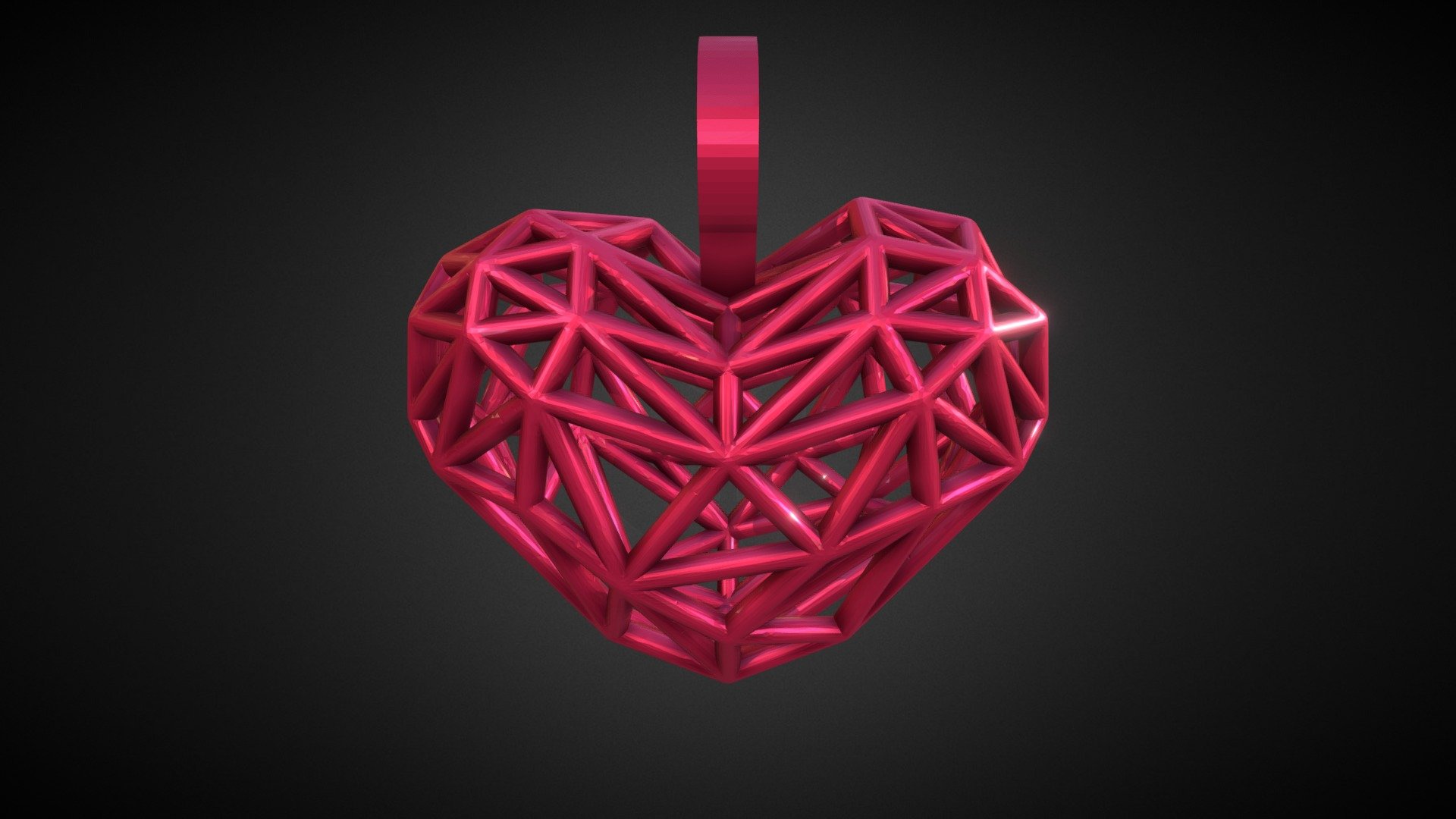 Heart Pendant - Wireframe - Buy Royalty Free 3D model by Esteban ...