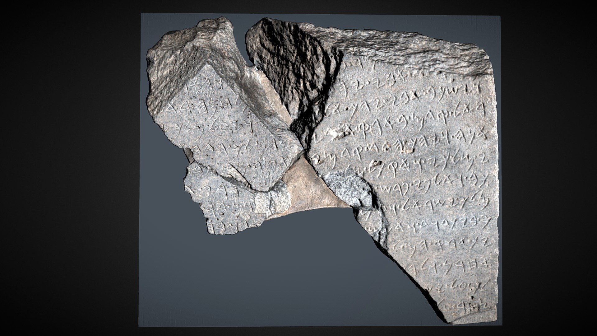 Tel Dan Stele - 3D model by jerusalemheritage [c9a2a6a] - Sketchfab