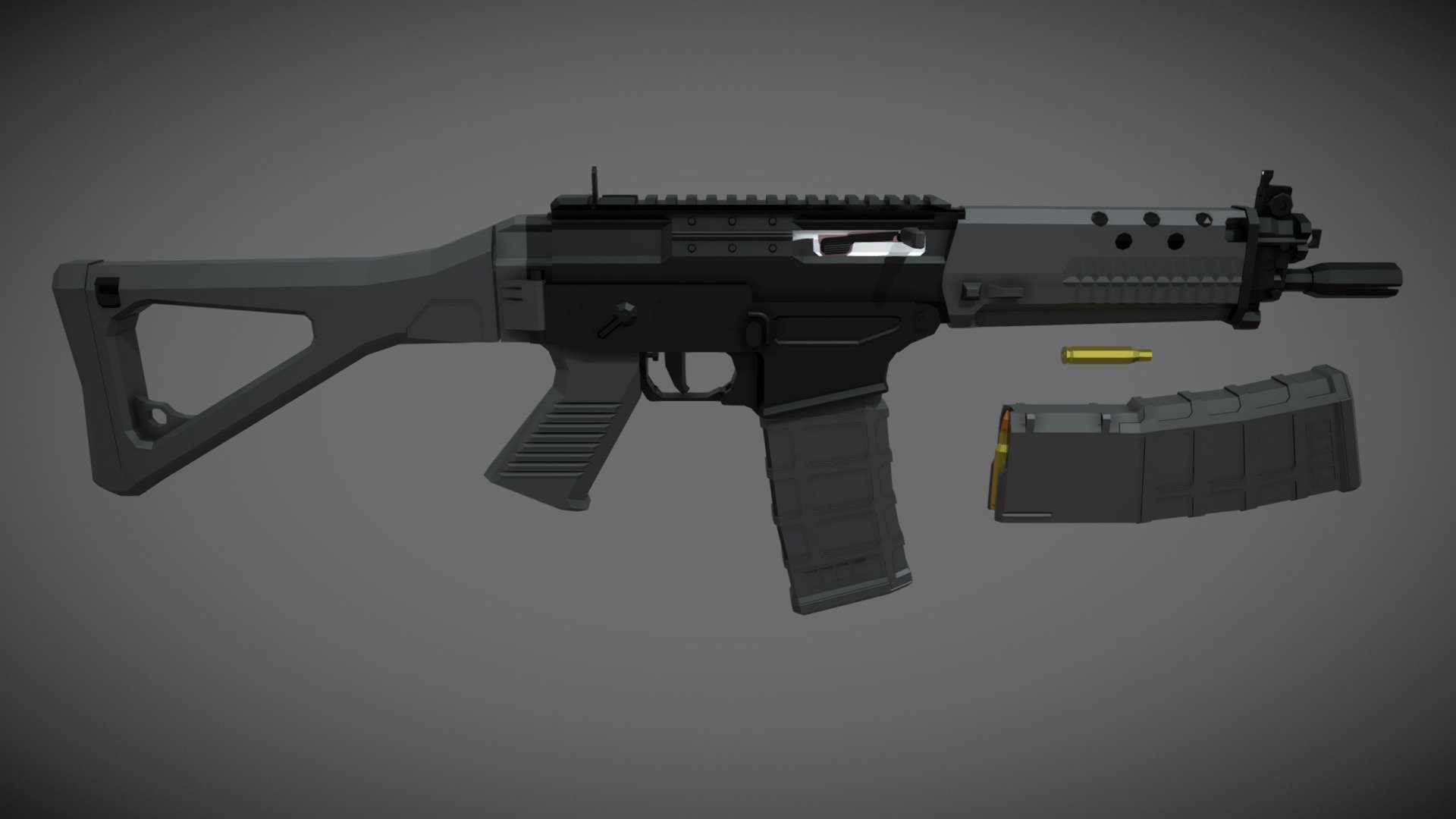 low-poly SIG SG-553 AL US - Download Free 3D model by D_U (@DU1701 ...