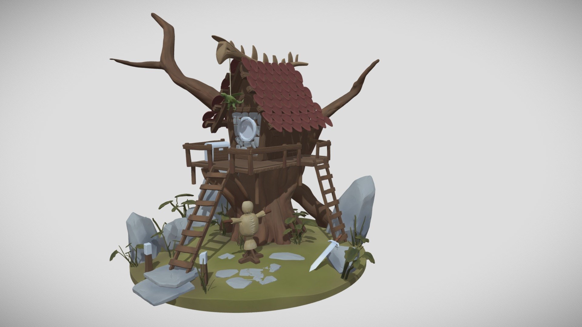 Sculpting - Treehouse Diorama - 3D model by Marius Brill (@mariusbrill ...
