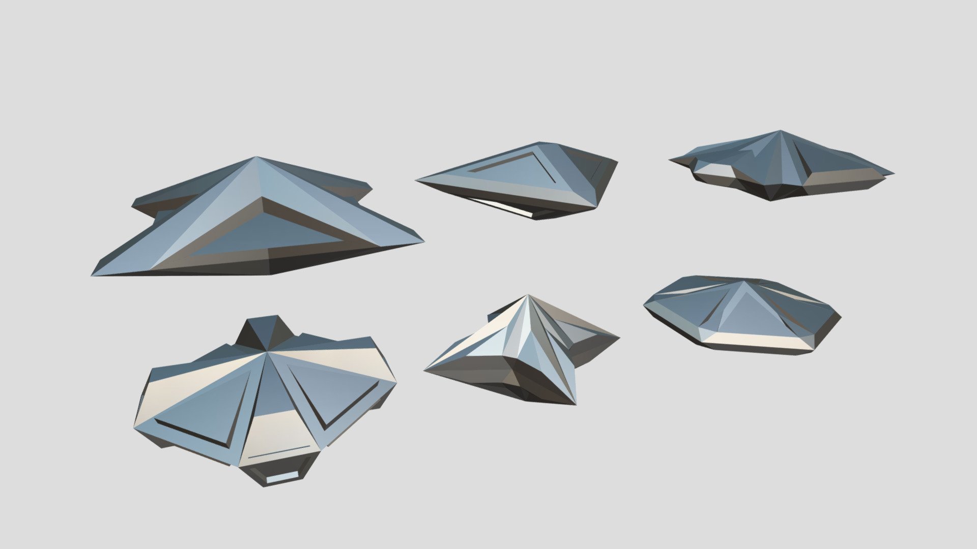 Low Poly Alien Space Craft asset Set - Download Free 3D model by Trockk ...