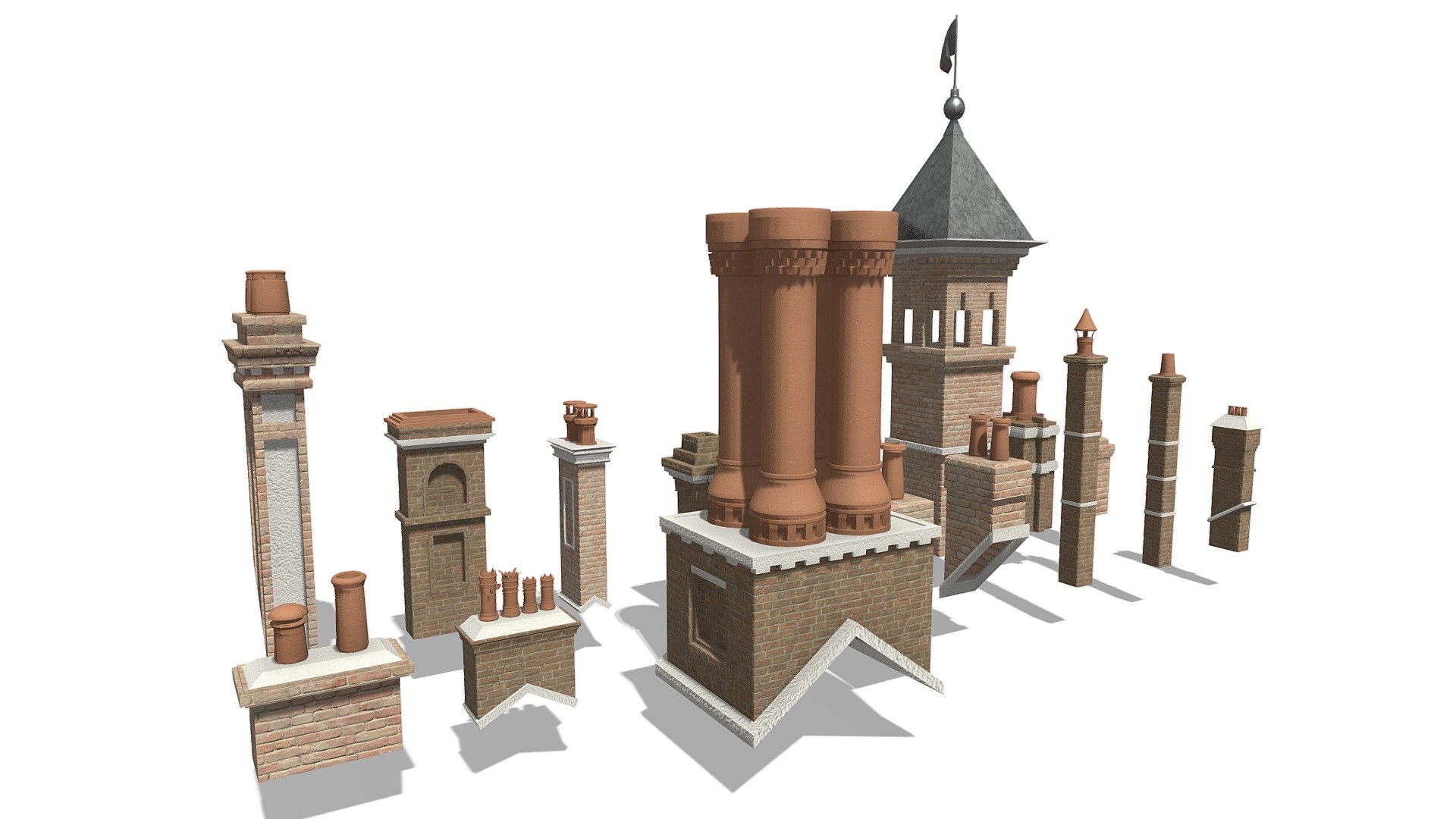 Chimneys / Chimney Collection - Buy Royalty Free 3D model by Studio Lab ...