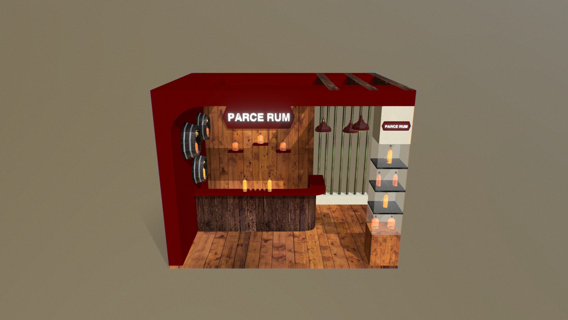 Parce Rum Stand - 3D model by jcorrea71 [c9b3b6d] - Sketchfab