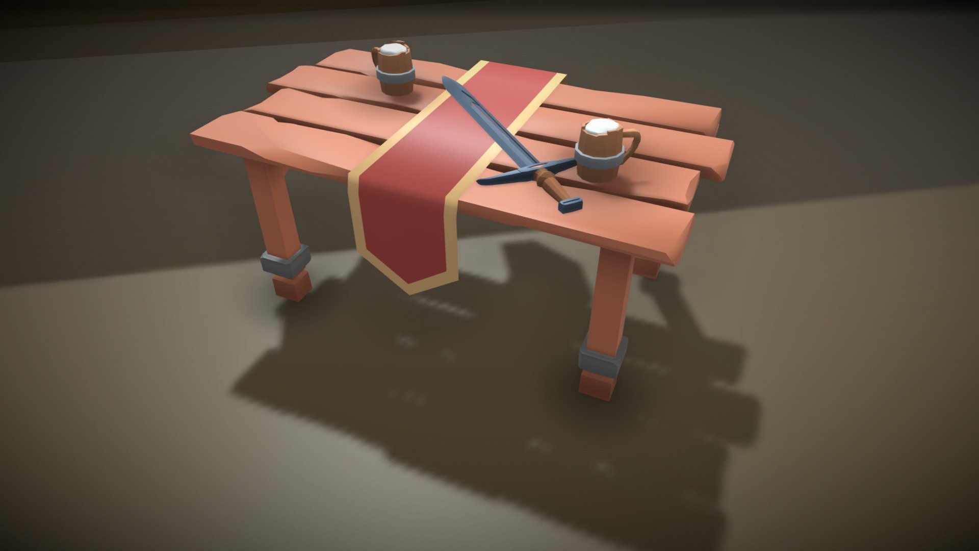 Medieval Table - 3D model by Laramuxx (@laramuxxart) [c9b6a84] - Sketchfab