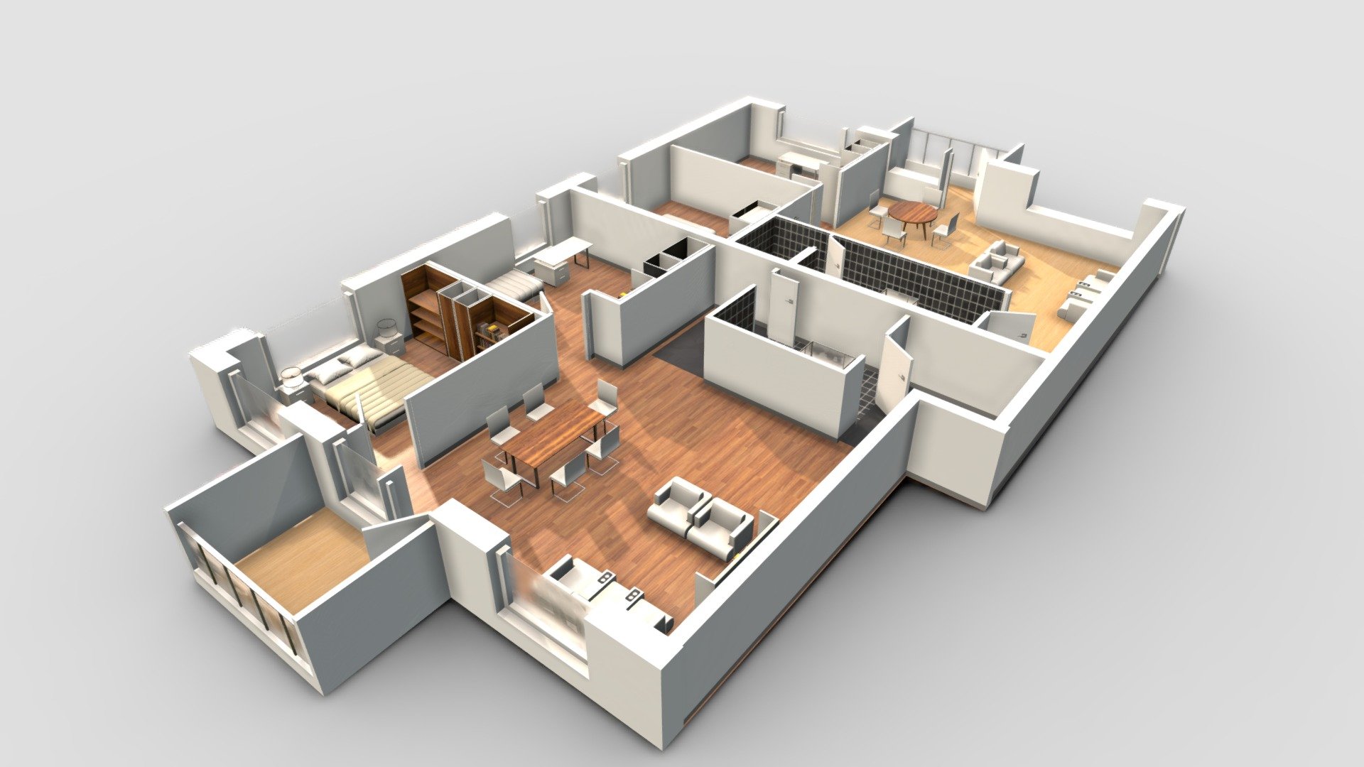 Floor Plans Test - 3D model by mohamed.amir94812 [c9b6d41] - Sketchfab
