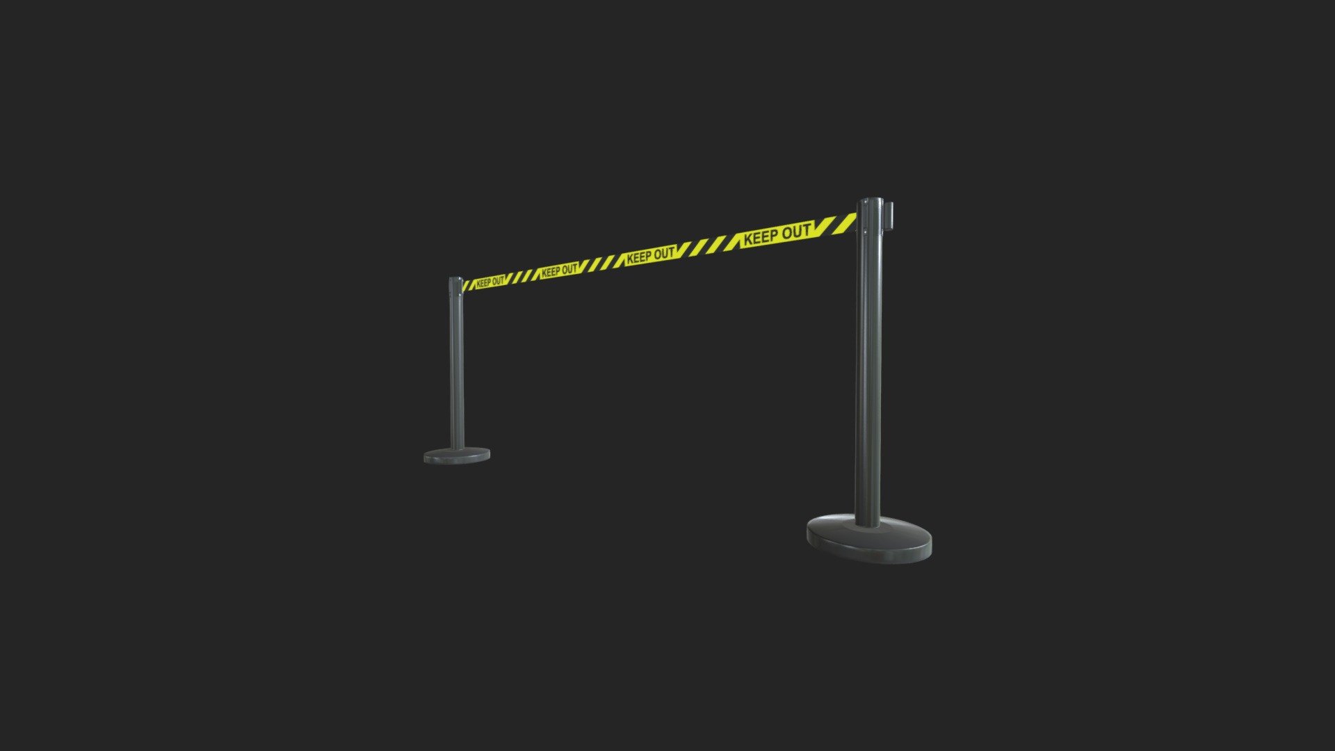 Retractable Barrier - 3D model by hq.assets.3d [c9b909e] - Sketchfab