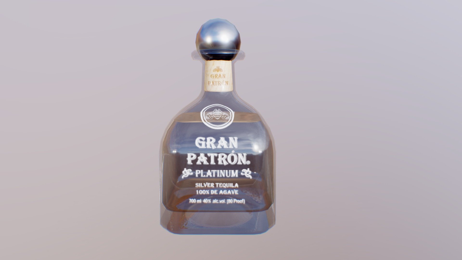 Patron platinum bottle - 3D model by Roque Cepeda (@roquecepeda ...