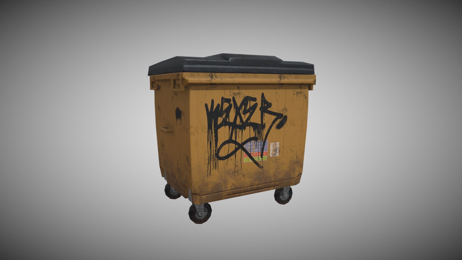 Grungy Low Poly Rubbish Bin - Download Free 3D model by Evie Kirkland ...