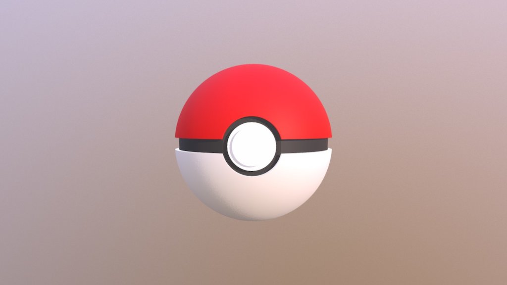 Pokeball - 3D model by Andrew Kronenberg (@andrewkronenberg) [c9d371b ...