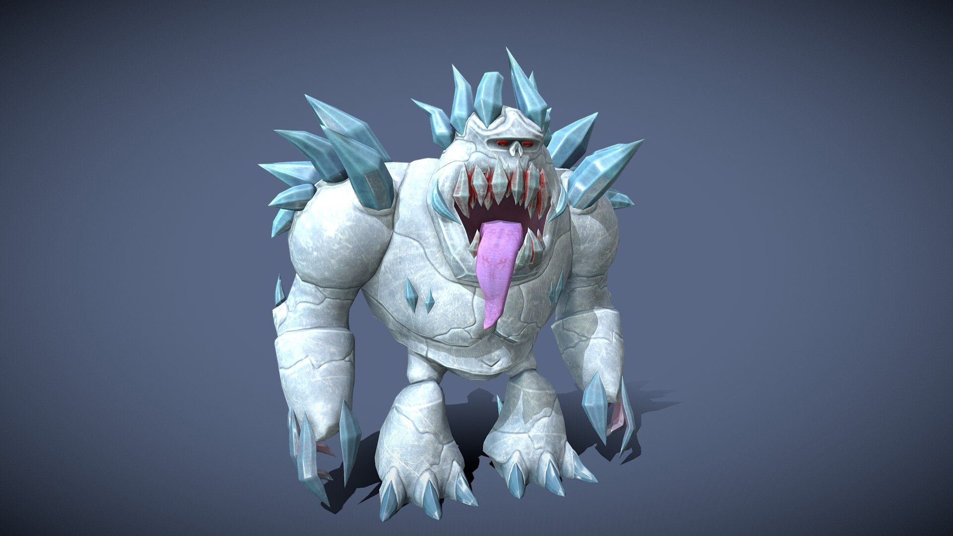 Stylized Fantasy Ice Golem Monster [Magic Slug] - 3D model by Adrian ...