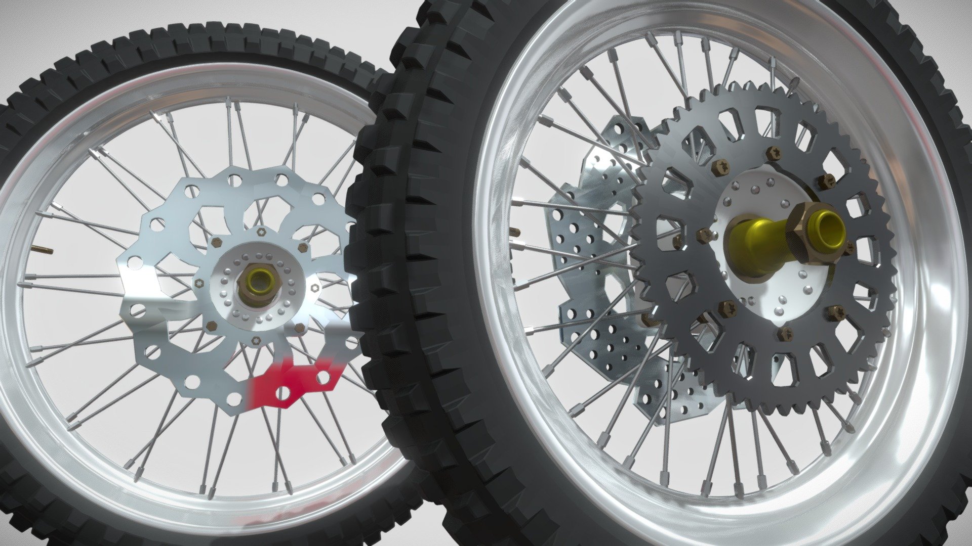 Motorcyle Wheels - Front And Rear - Download Free 3D model by danes ...