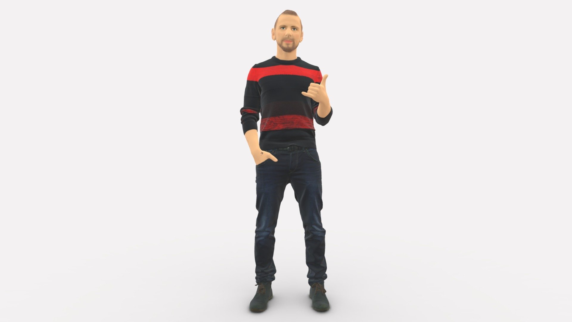 Man In Pose 0282 - Buy Royalty Free 3D model by 3DFarm [c9d5ca1 ...