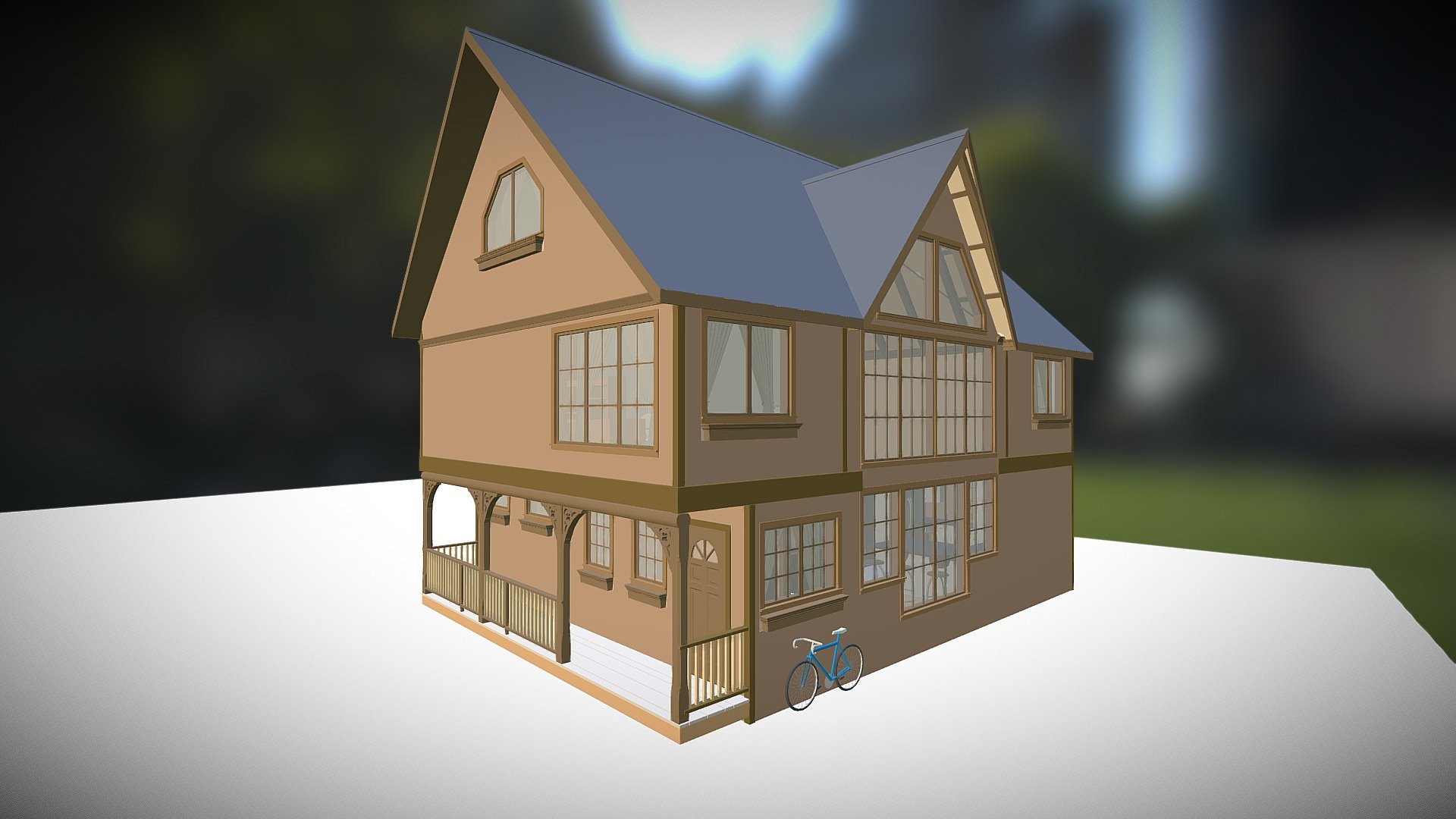 House v2 Full, Flat-shaded - 3D model by Vlad (@engura) [c9d8508 ...