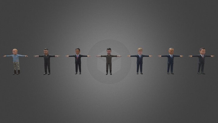 Politics-caricature-lowpoly-model-characters 3D models - Sketchfab