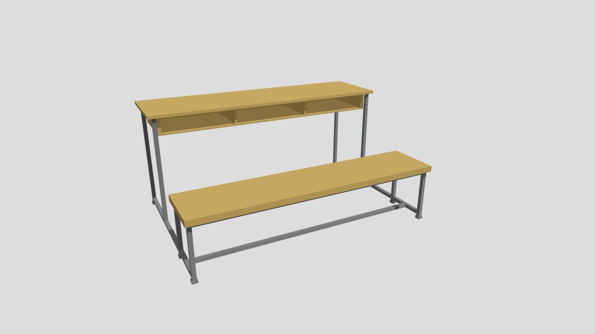 School Bench - 3D model by Umar (@kakajankn1993) [c9ea1e0] - Sketchfab