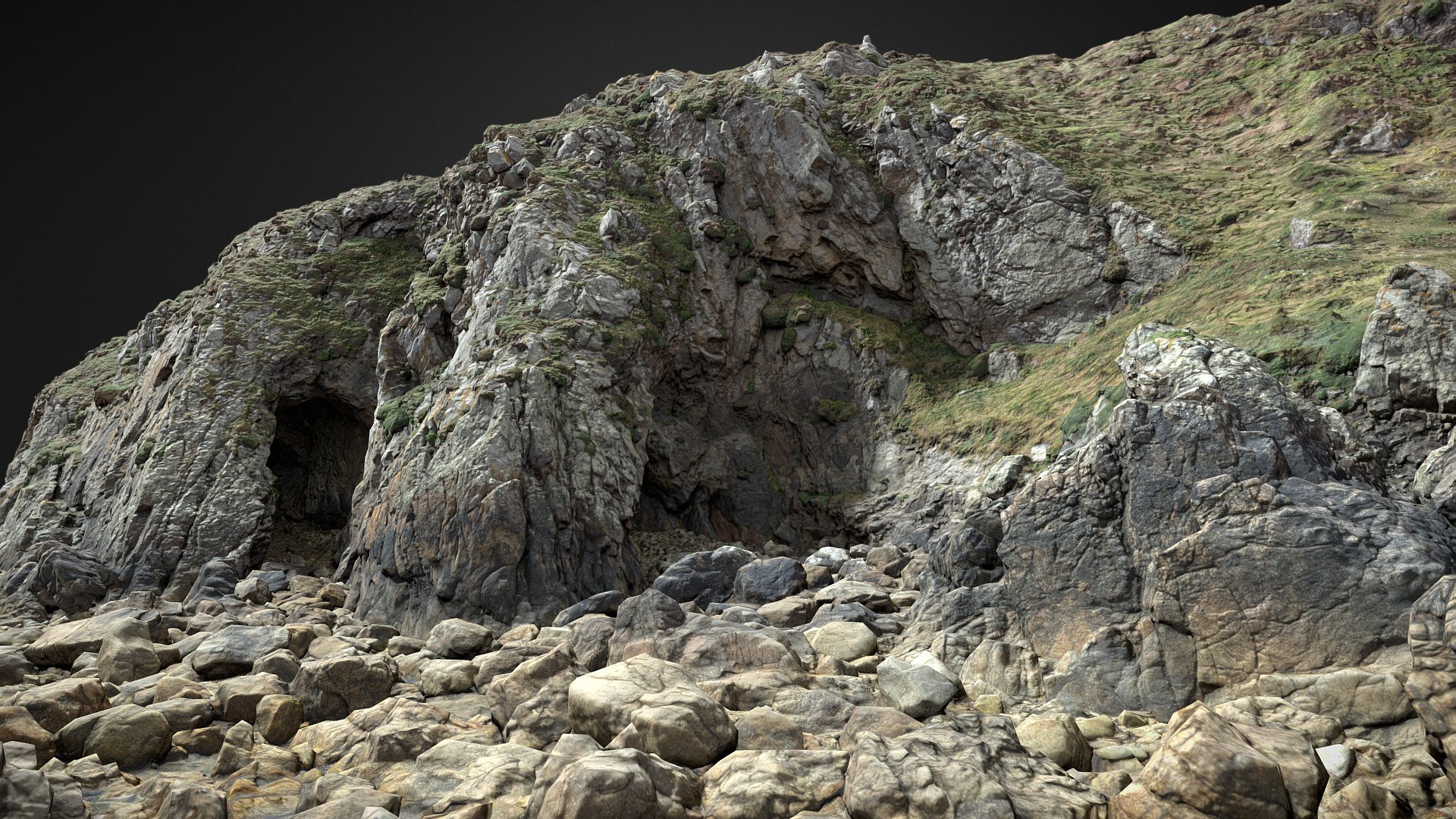 Big Coastal Cliff Scan A - Buy Royalty Free 3D model by Pers Scans ...