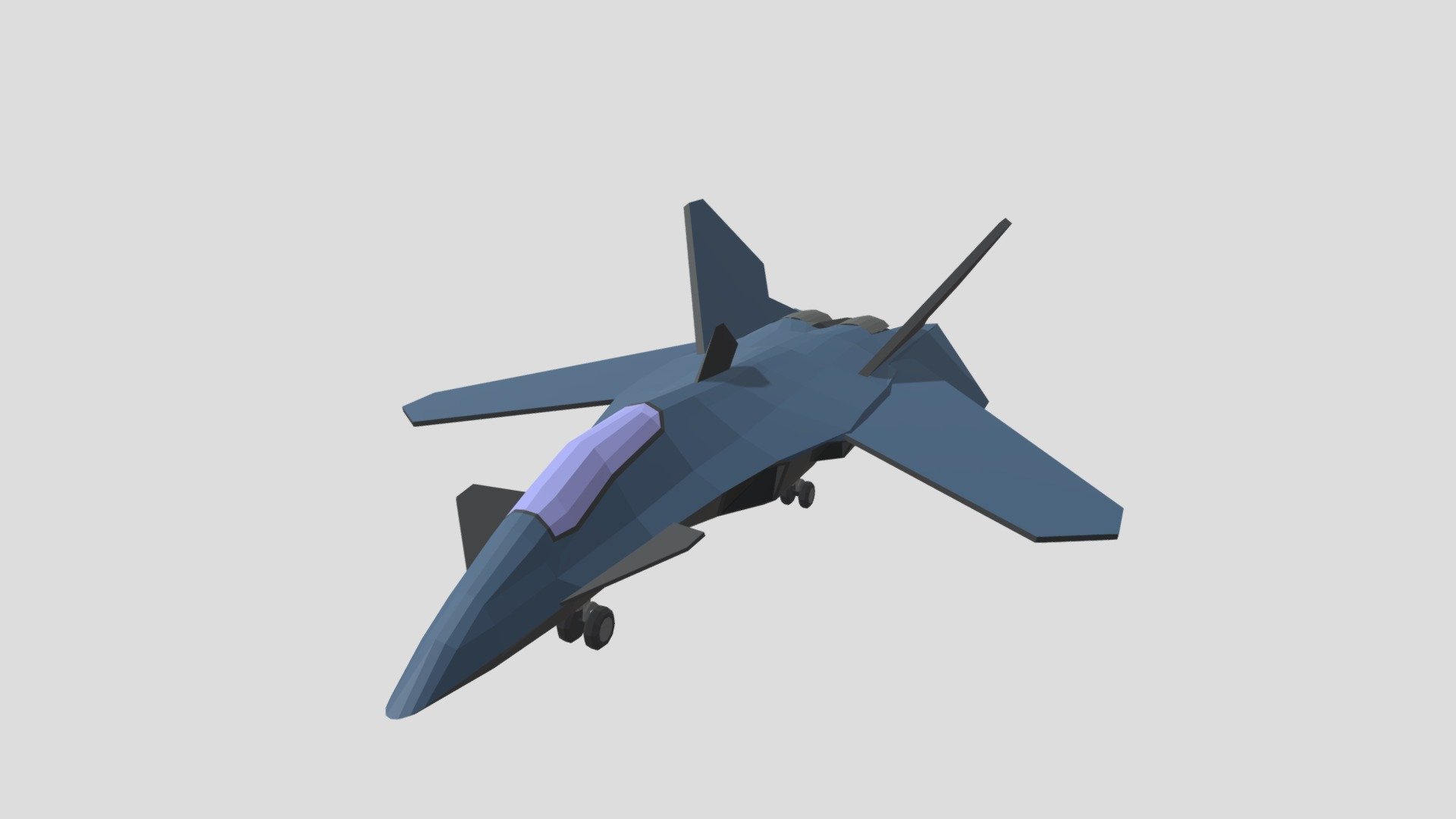 Low Poly Futuristic Jet - 3D model by LowPolyCount (@EndangeredOXX ...